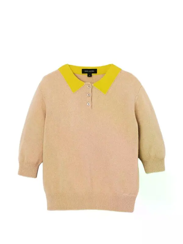 Marc Jacobs Contrast-collar Wool Polo - Brown