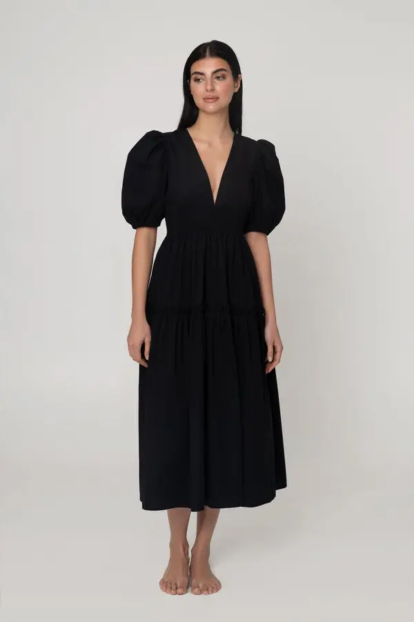 MandiBreeze Danielle Organic Cotton Dress - Black