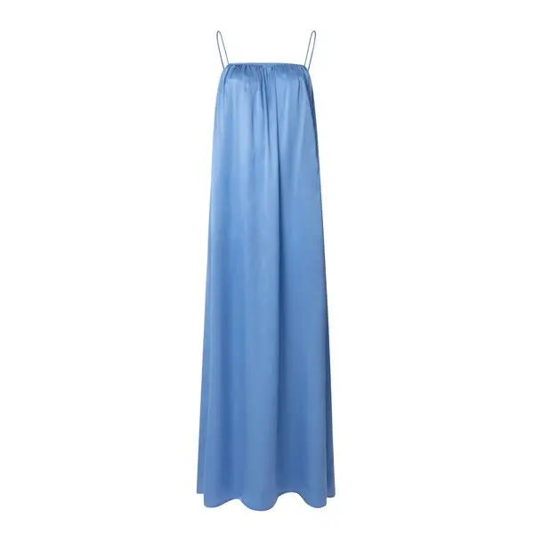 MandiBreeze Juliette Silk Maxi Dress - Blue