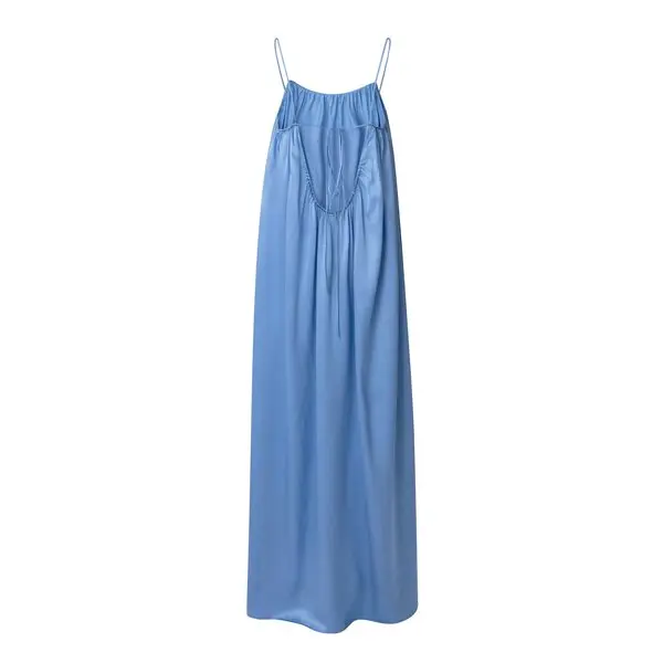 MandiBreeze Juliette Silk Maxi Dress - Blue
