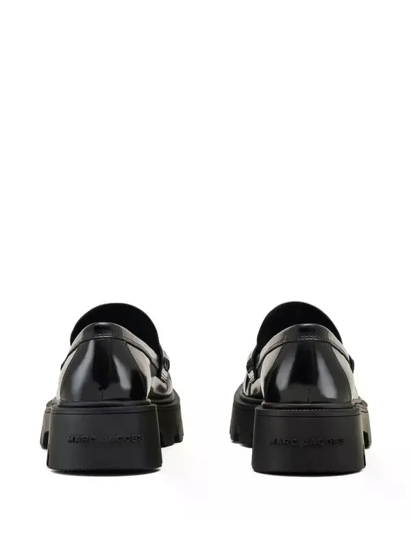 Marc Jacobs Frankie Logo-plaque Platform Loafers - Black