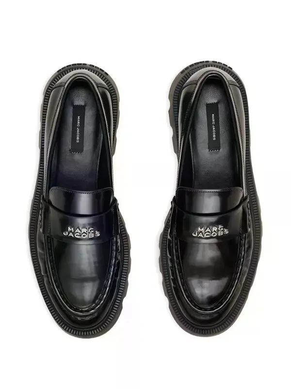 Marc Jacobs Frankie Logo-plaque Platform Loafers - Black