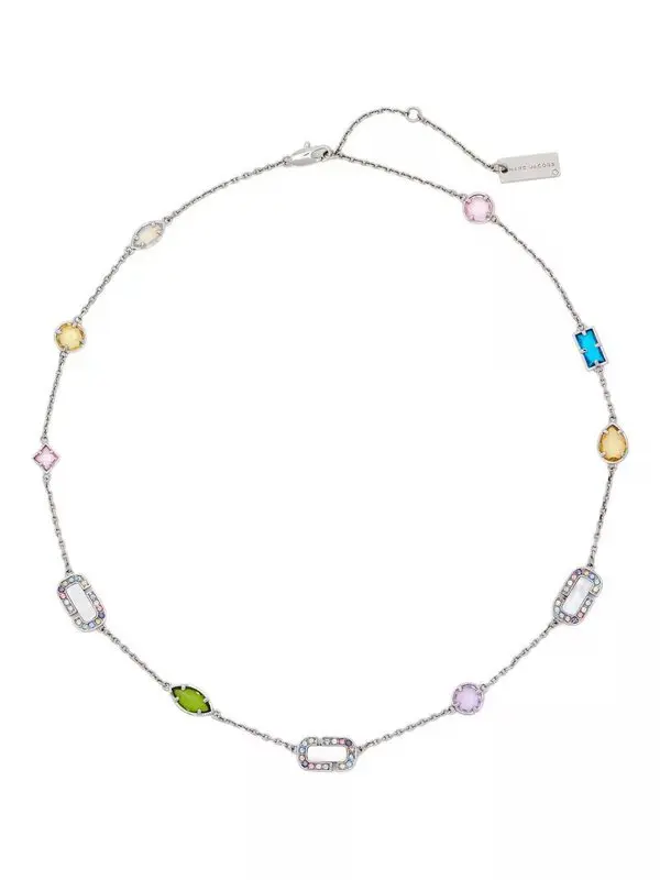 Marc Jacobs Crystal-embellished Chain Necklace - Silver