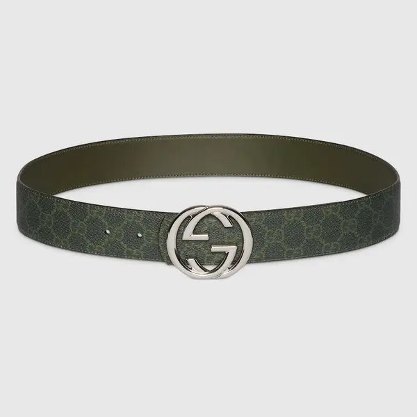 Gucci Reversible Gg Monogram Belt - Green