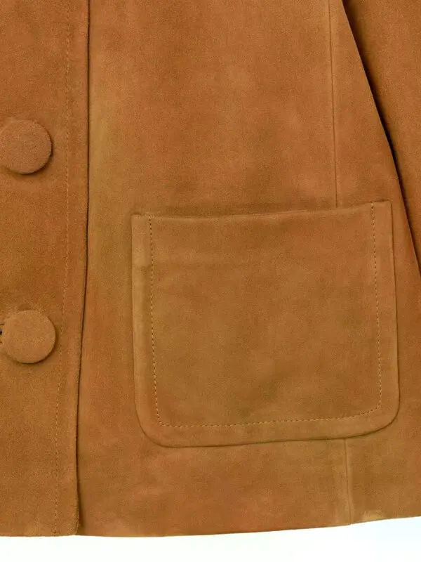 Marc Jacobs Suede Jacket With Peter Pan Collar