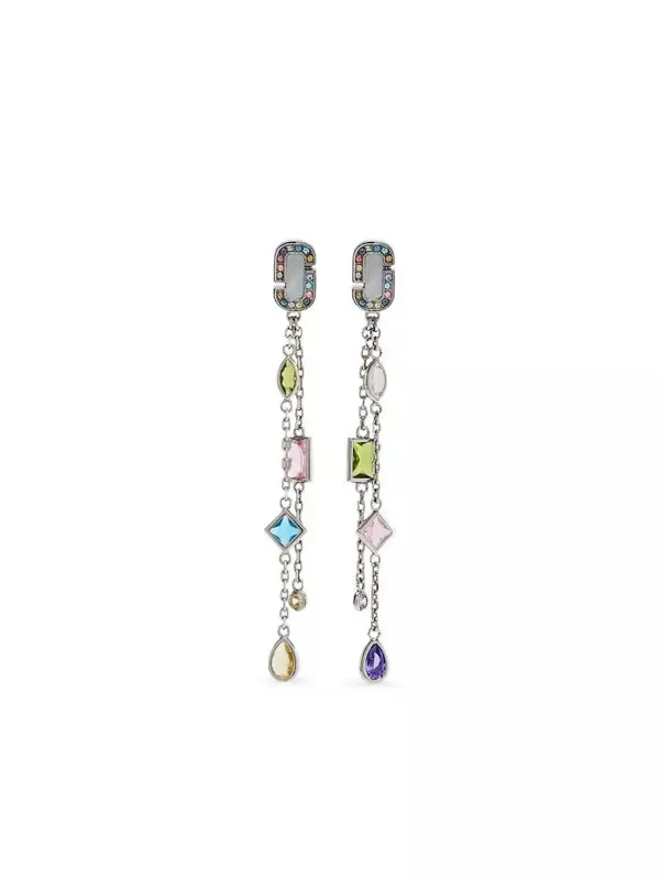 Marc Jacobs The J Marc Luxe Gem Linear Earrings - Silver