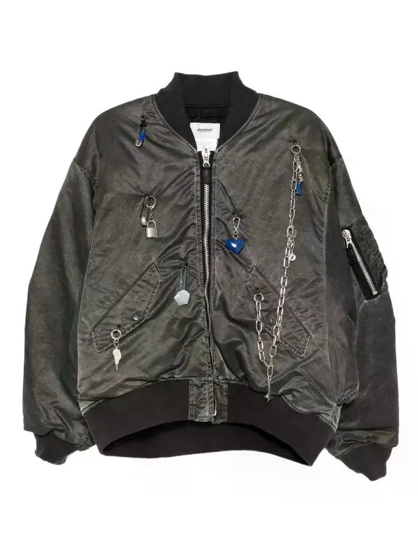 DOUBLET Key-chain Bomber Jacket - Grey