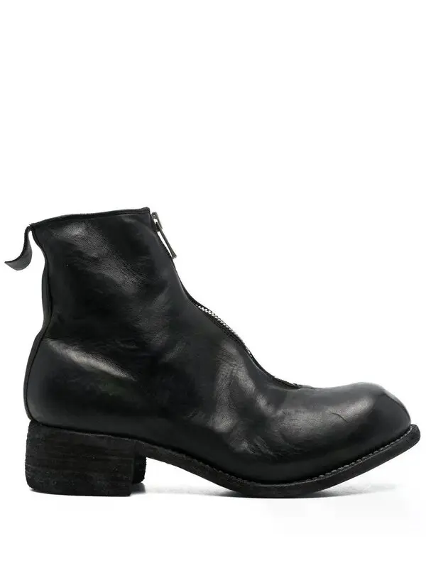 Guidi Zip-up Ankle Boots - Black