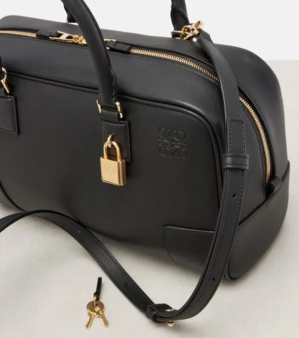 Loewe Amazona 28 Leather Top-handle Bag - Black