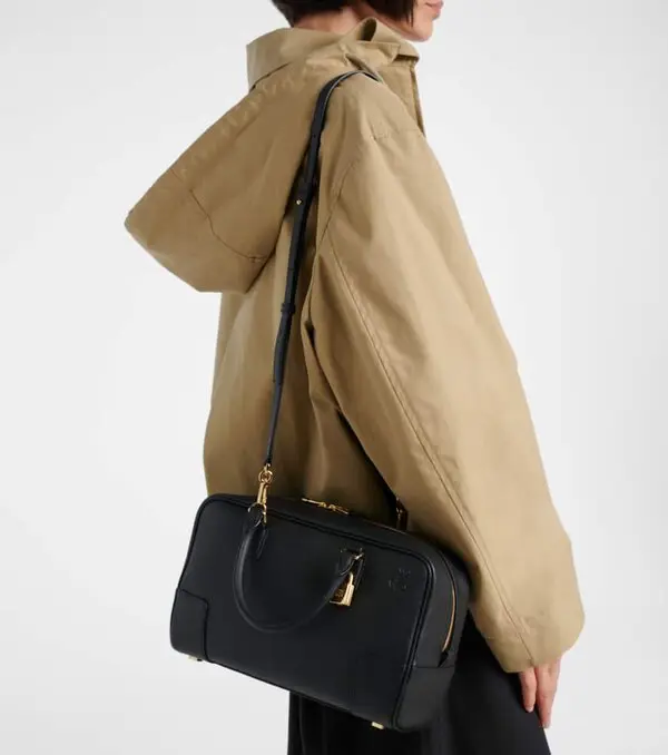 Loewe Amazona 28 Leather Top-handle Bag - Black
