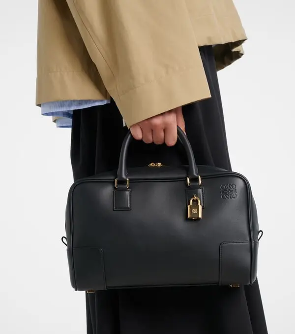 Loewe Amazona 28 Leather Top-handle Bag - Black