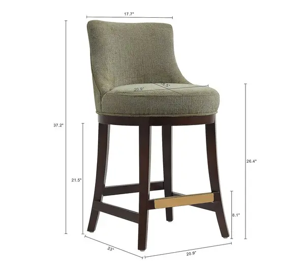 MANHATTAN Comfort Lucia Counter Stool Set Of