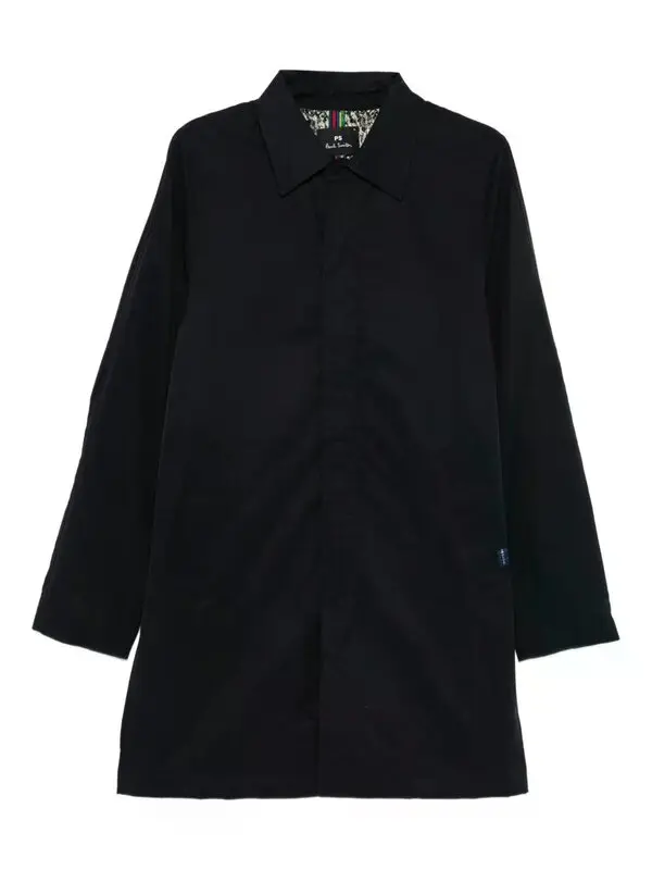 Paul Smith Button-fastening Pocket Coat - Blue