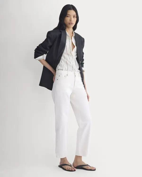 Everlane Low-rise Straight Jean - Ecru