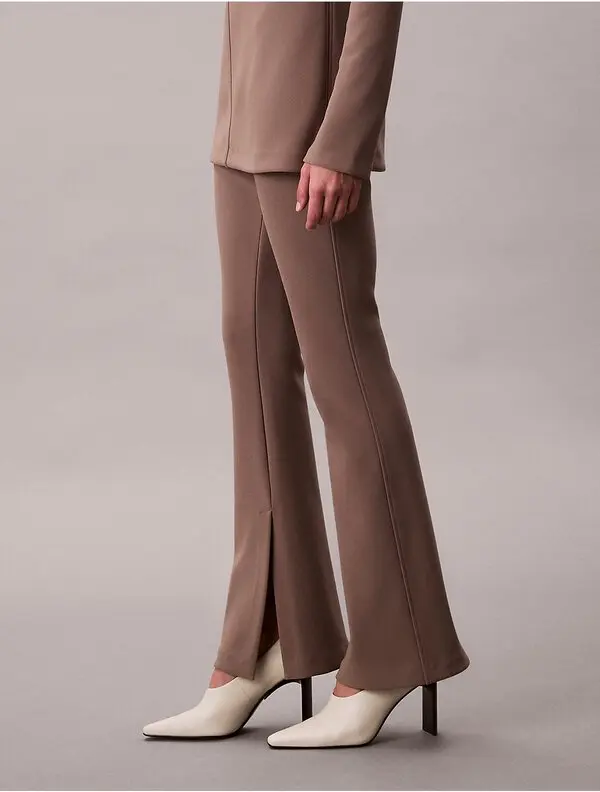 Calvin Klein Tailored Knit Flared Pull-on Trousers