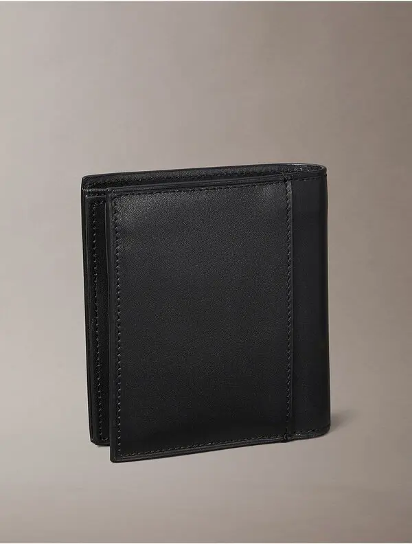 Calvin Klein Plaque Logo Trifold Wallet