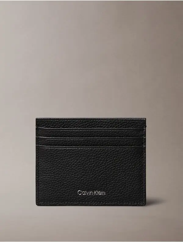 Calvin Klein Foil Embossed Logo Card Case - Black