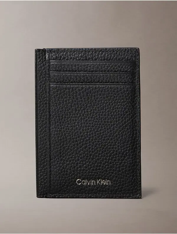 Calvin Klein Foil Embossed Logo Card Case - Black