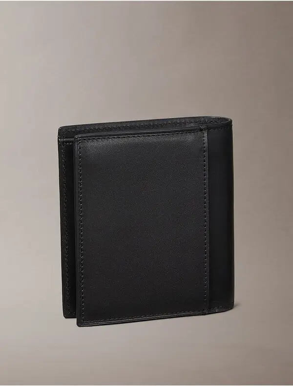Calvin Klein Plaque Logo Slim Bifold Wallet