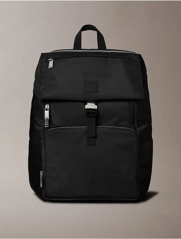 Calvin Klein Utility Flap Backpack - Black