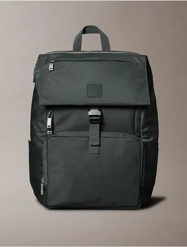 Calvin Klein Utility Flap Backpack - Green Palm