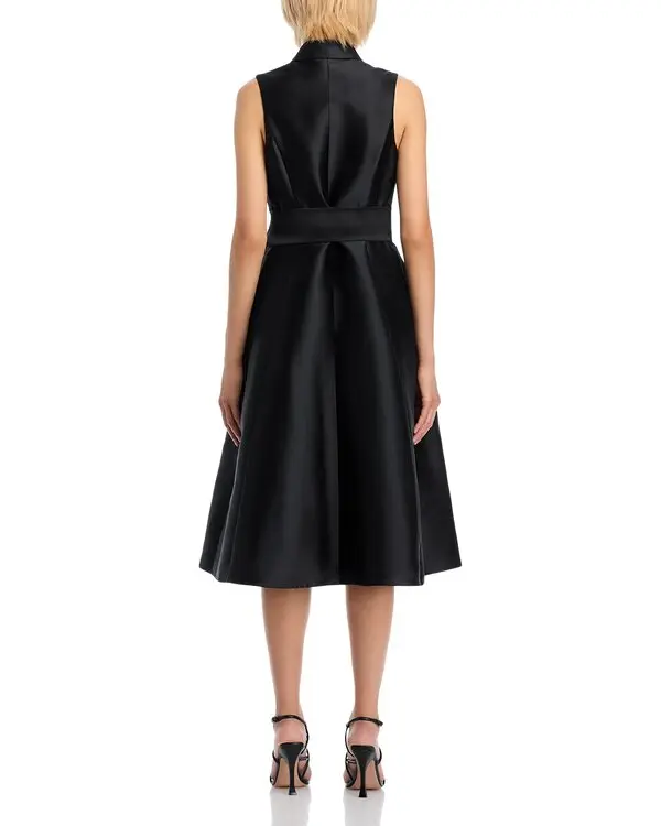 Rickie Freeman For Teri Jon Mikado Sleeveless Shirt Dress