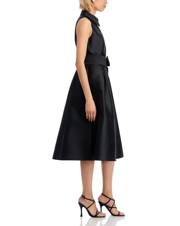 Rickie Freeman For Teri Jon Mikado Sleeveless Shirt Dress