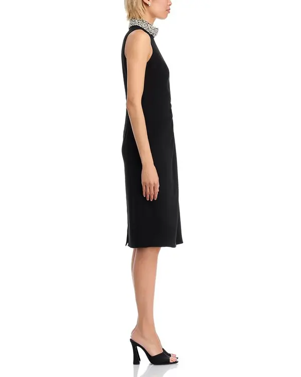 Rickie Freeman For Teri Jon Mock Neck Sarong Dress