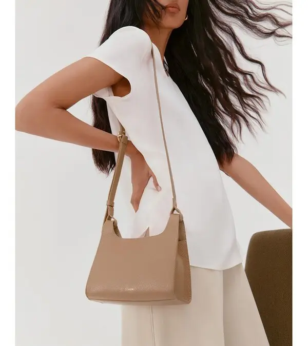 Cuyana Mini Double Loop Bag - Cappuccino