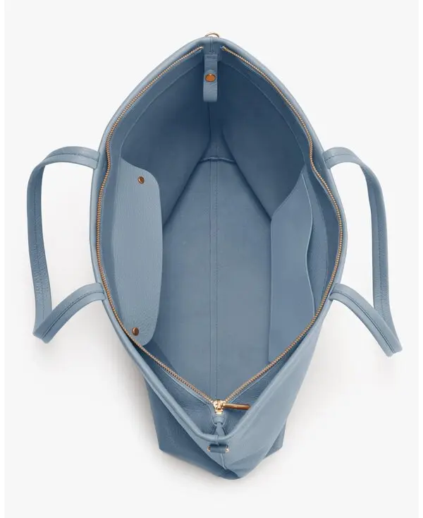 Cuyana Tall Easy Zipper Tote - Azure
