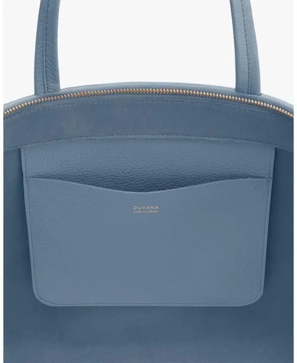 Cuyana Tall Easy Zipper Tote - Azure