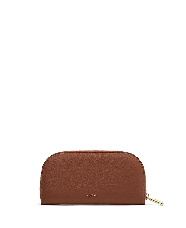 Cuyana Curved Zip Wallet - Dark Chestnut