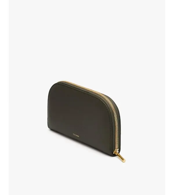 Cuyana Curved Zip Wallet - Dark Olive