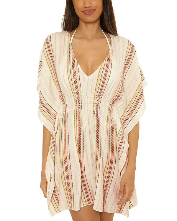 Becca By Rebecca Virtue Radiance Tunic Swim Cover-up - White/multi
