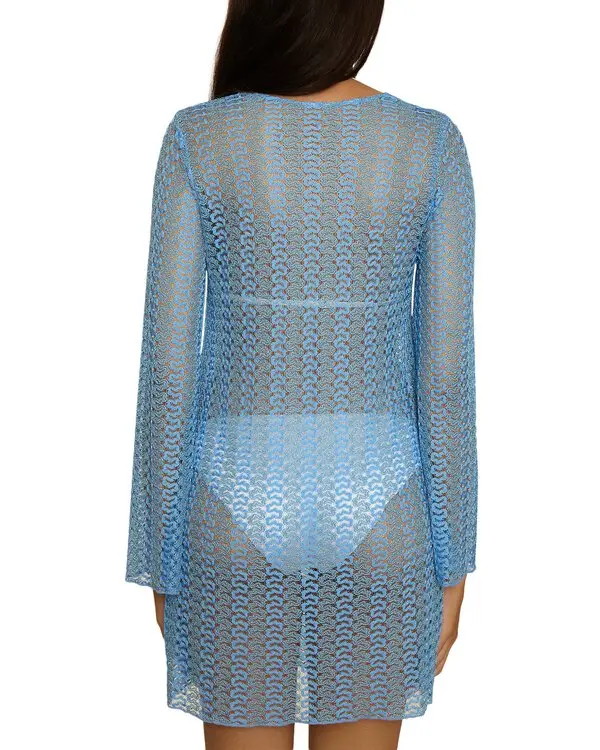 BECCA By Rebecca Virtue Lace Tunic Swim Cover-up - Sky Blue