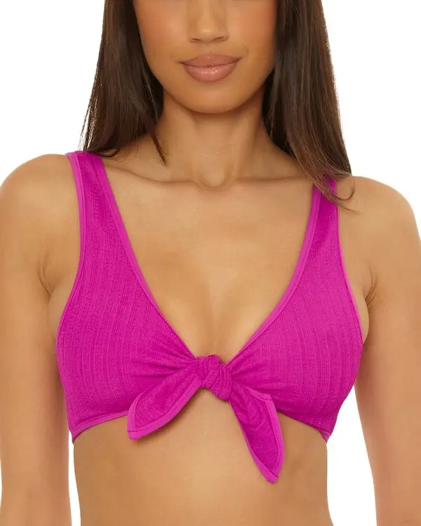 BECCA By Rebecca Virtue Crinkle Crush Tatum Bralette Bikini Top