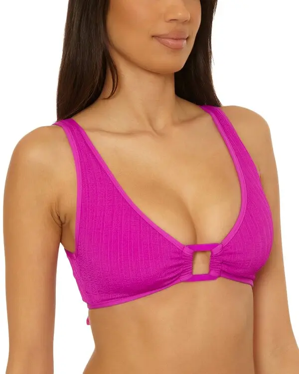 BECCA By Rebecca Virtue Crinkle Crush Tatum Bralette Bikini Top