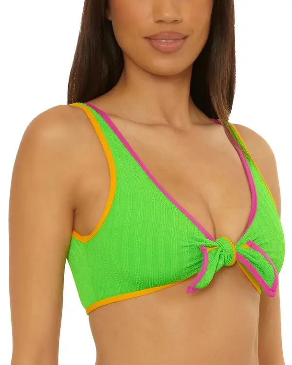 BECCA By Rebecca Virtue Crinkle Crush Tatum Bralette Bikini Top