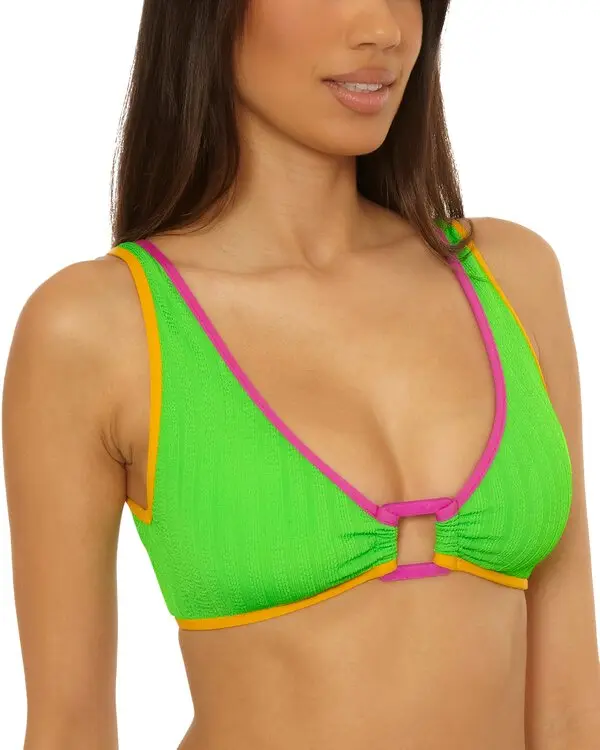 BECCA By Rebecca Virtue Crinkle Crush Tatum Bralette Bikini Top