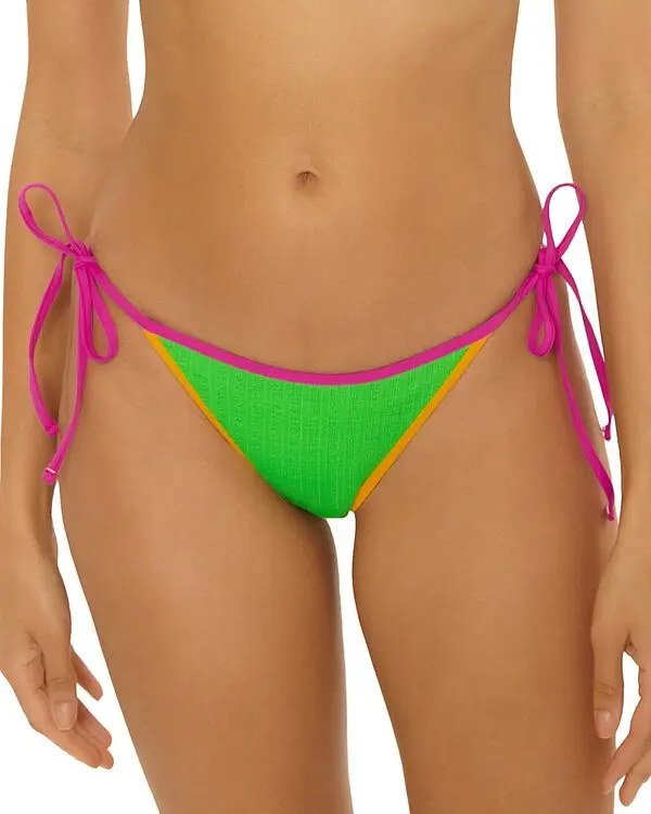 BECCA® By Rebecca Virtue Crinkle Crush Demi Side Tie Bikini Bottom - Meadow