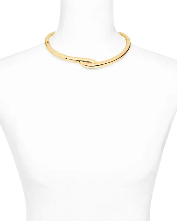 Aqua Structured Twist Collar Necklace