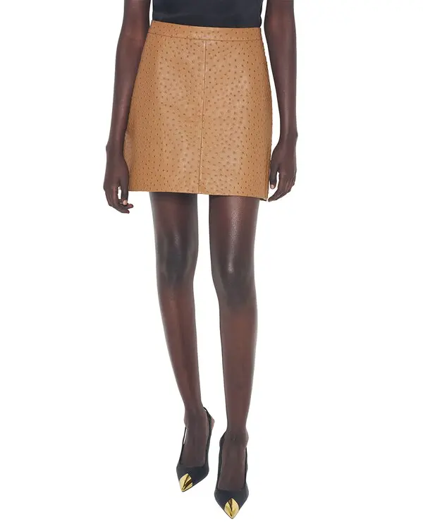 AS By DF Nadine Upcycled Mini Leather Skirt