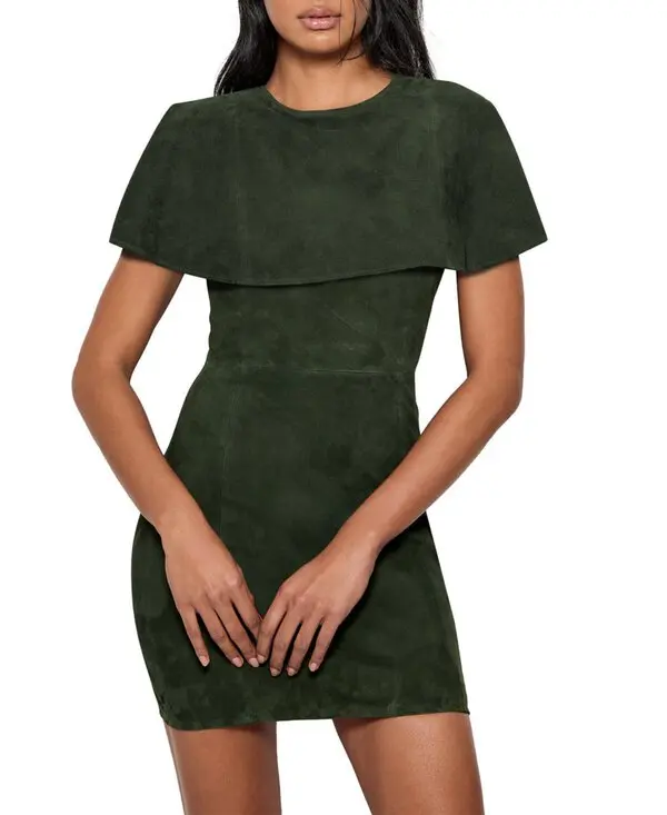 AS By DF Selene Stretch Suede Mini Dress