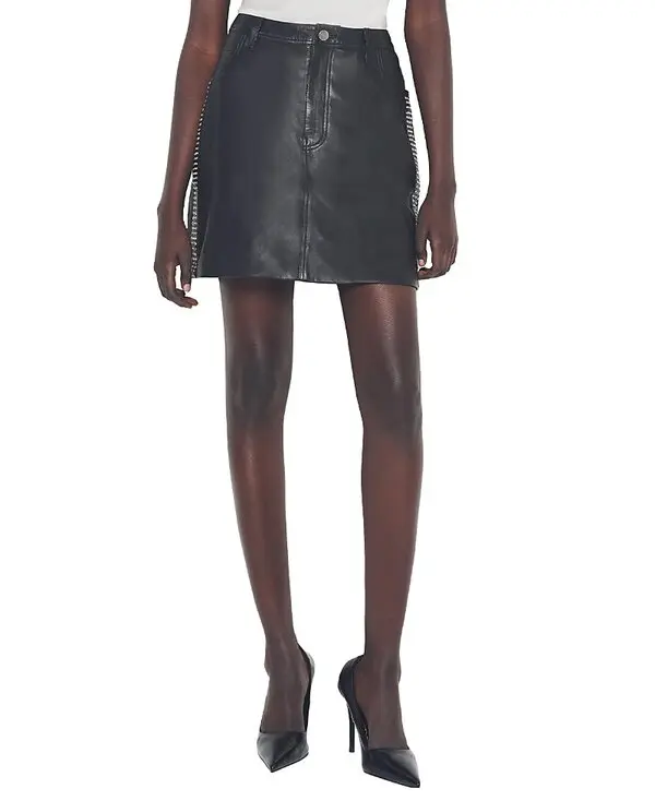AS By DF Ryder Upcycled Leather Mini Skirt