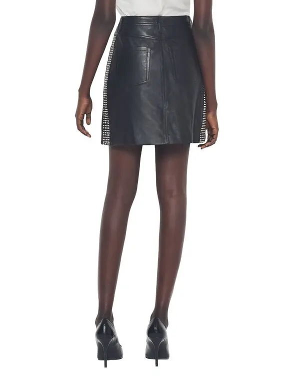 AS By DF Ryder Upcycled Leather Mini Skirt