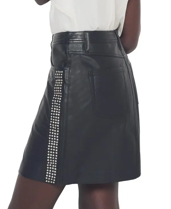 AS By DF Ryder Upcycled Leather Mini Skirt