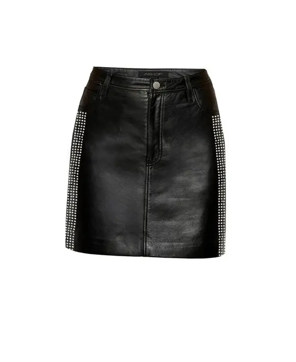 AS By DF Ryder Upcycled Leather Mini Skirt
