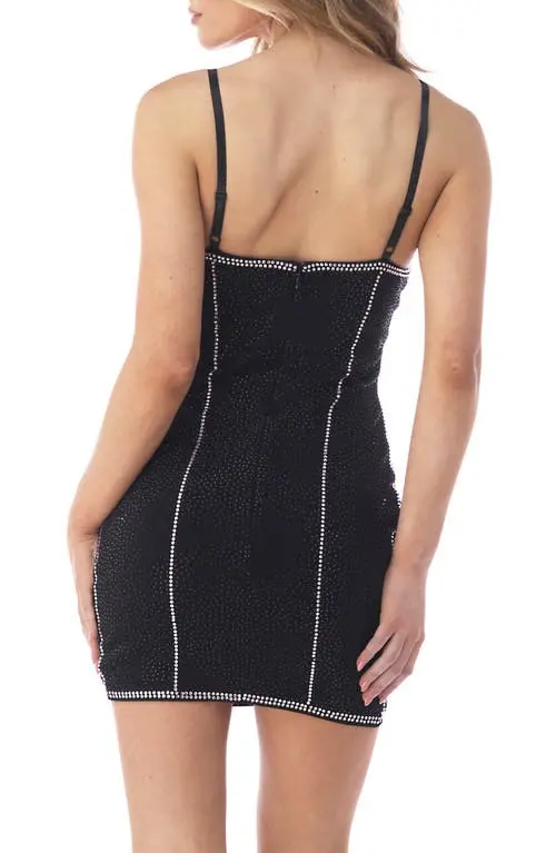 SKY Sequin Rhinestone Body-con Mini Dress