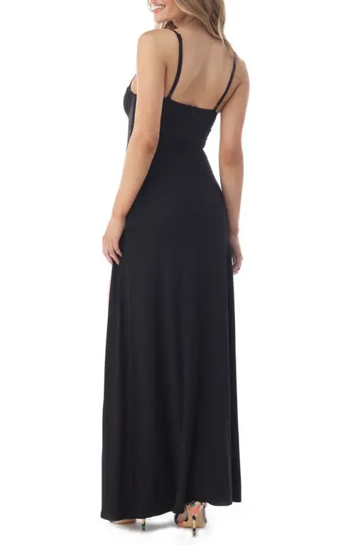 SKY Lace Inset Corset Maxi Slipdress