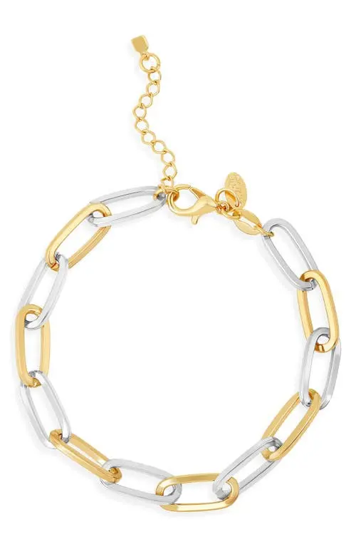 SHYMI Mixed Metal Paperclip Bracelet - Silver Gold